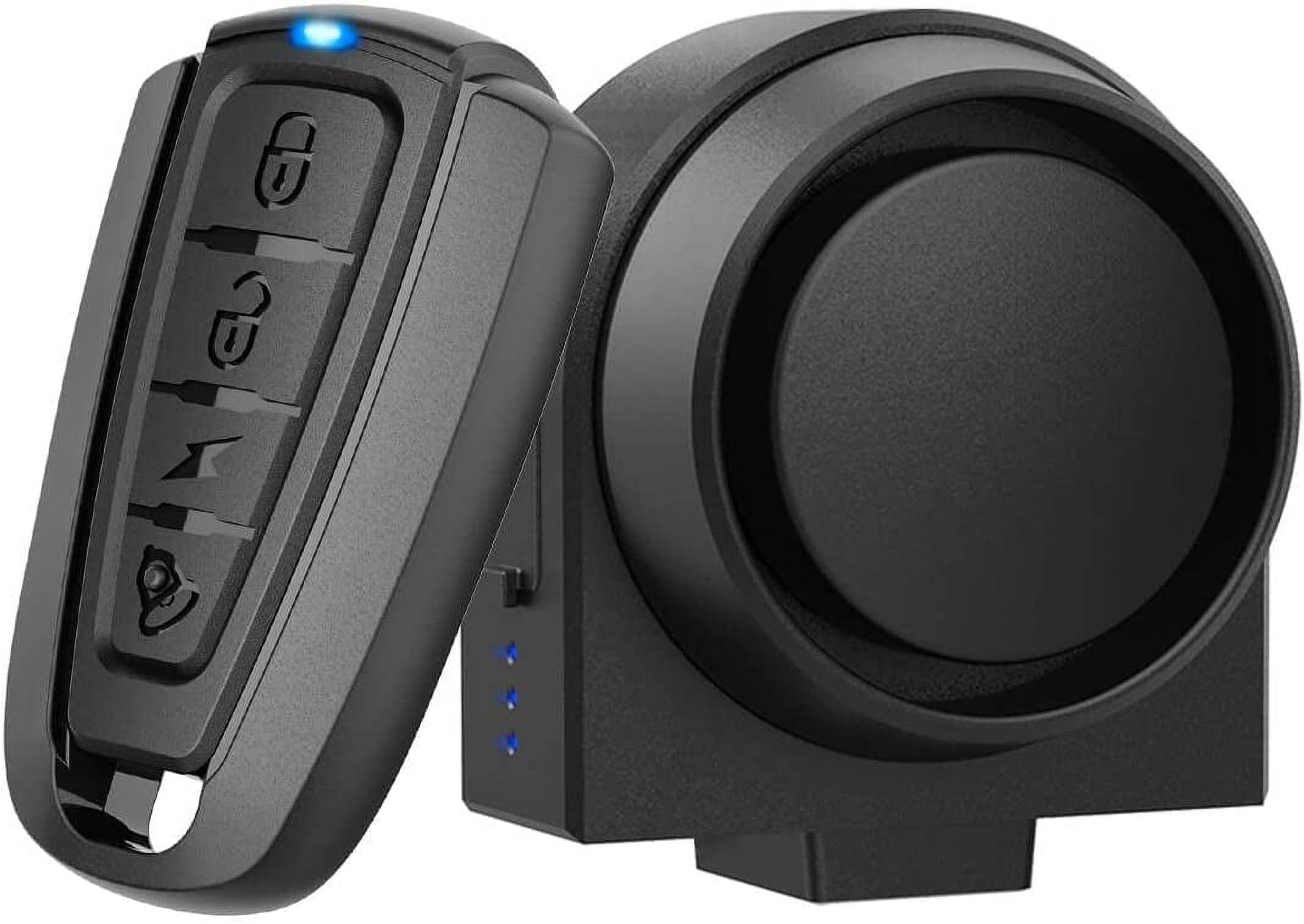 Wireless Remote Bike Alarm: 115dB Super Loud Bicycle Vibration Motion ...