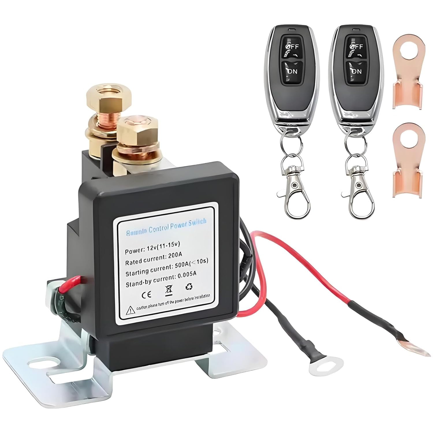 Wireless Remote Control Battery Relay Switch for 12V/24V Vehicles, 30m ...