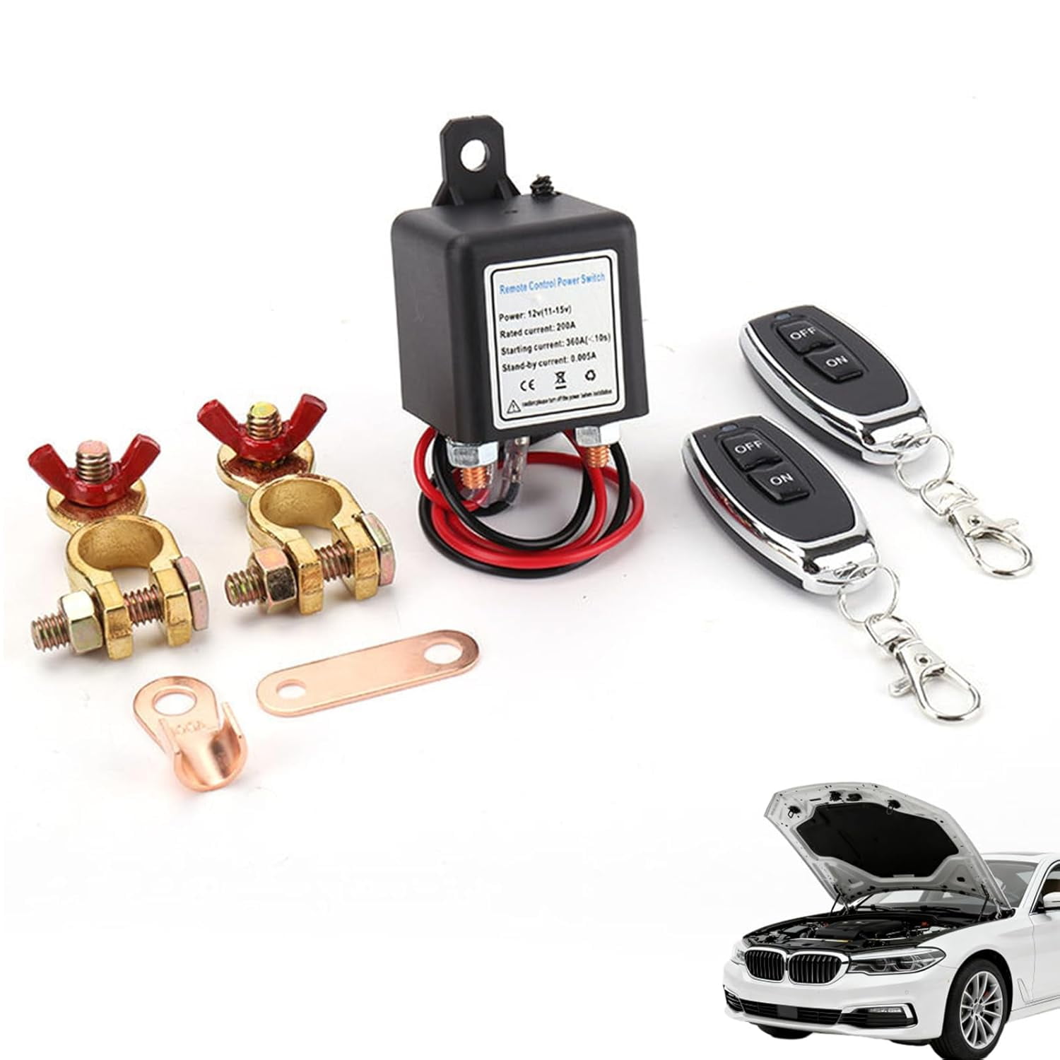 Wireless Remote Control Battery Relay Switch, Battery Disconnect Switch ...