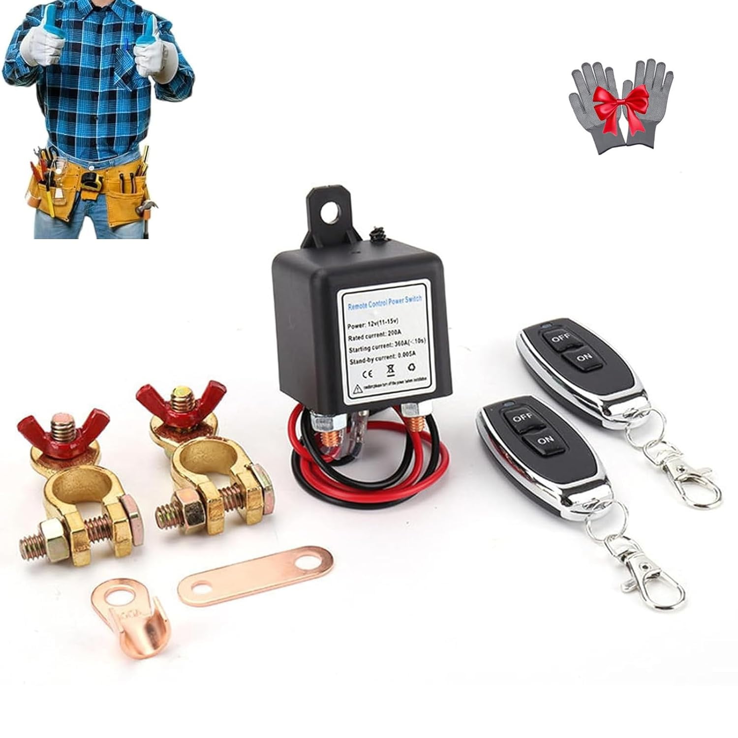 Wireless Remote Control Battery Relay Switch, Battery Disconnect Switch ...