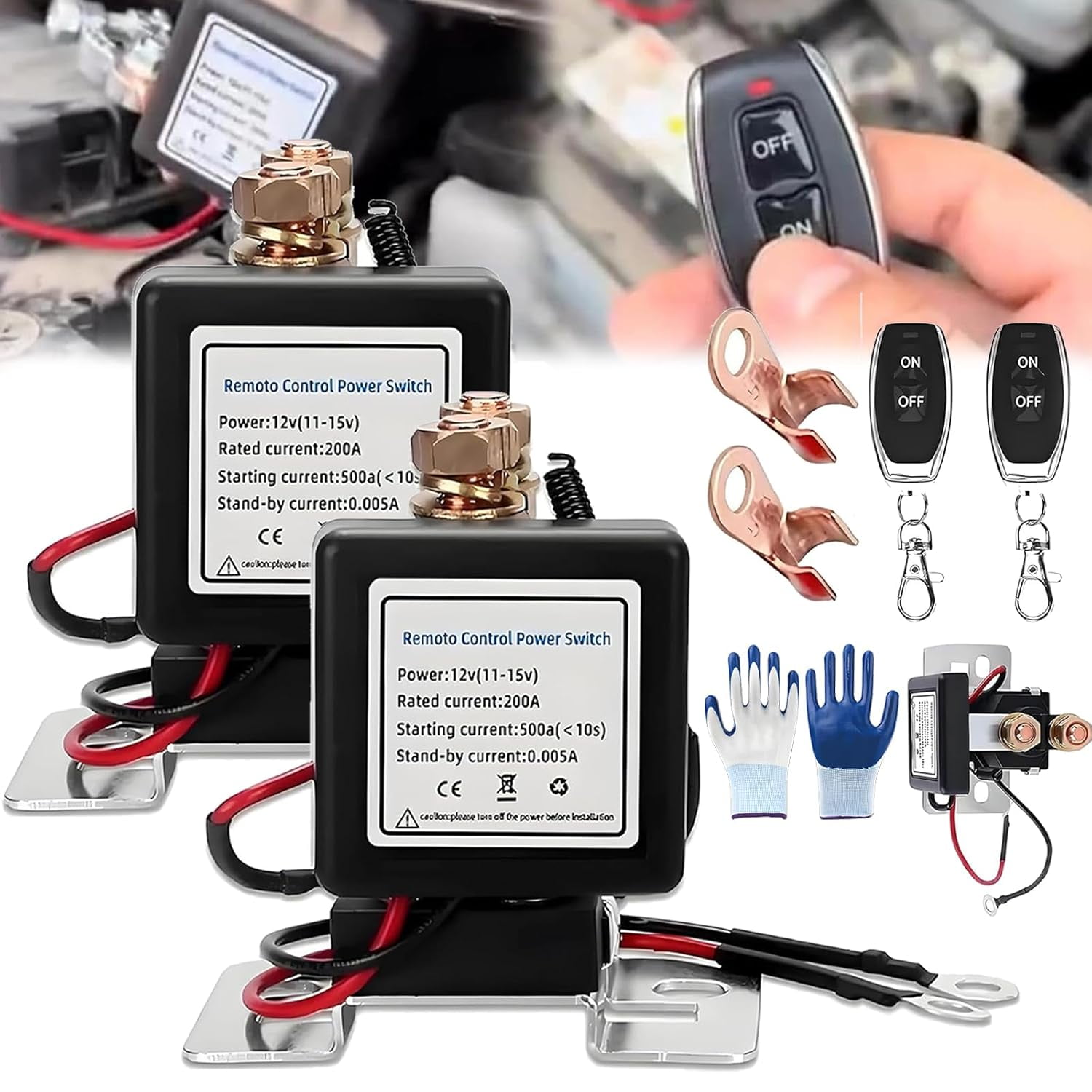 Wireless Remote Control Battery Relay Switch, Proof Car Starter with ...