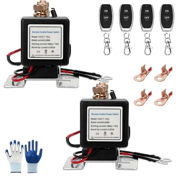 Wireless Remote Control Battery Relay Switch, Remote Battery Disconnect ...