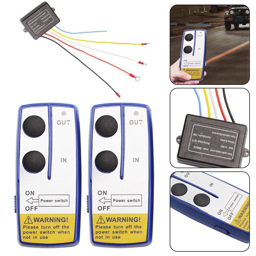 Wireless Remote Control Kit for 12V/24V Winches Suitable for Trucks ...