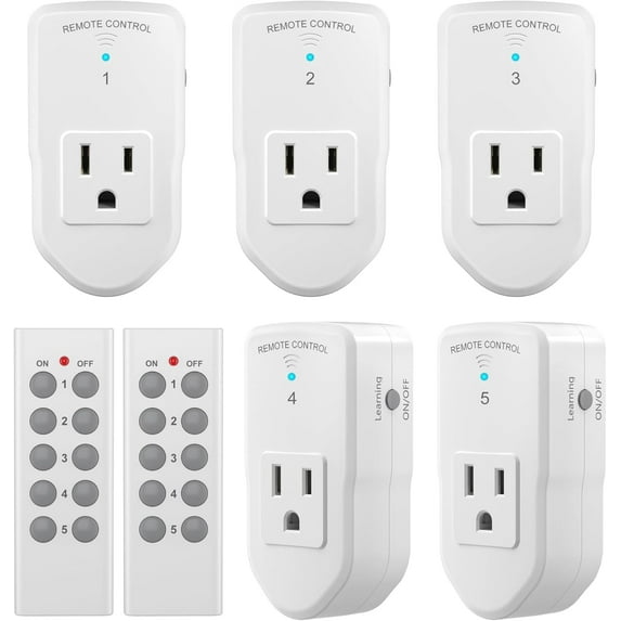 Wireless Remote Control Outlet Electrical Switch for Lights, Fans ...