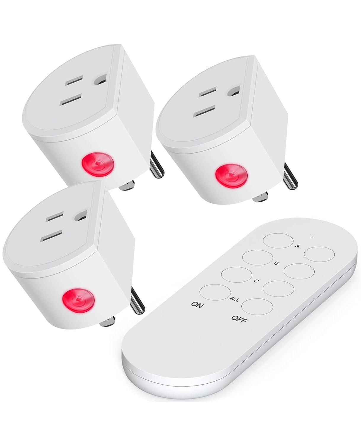 Wireless Remote Control Outlet, Mini Remote Light Switch 10A/1200W for ...