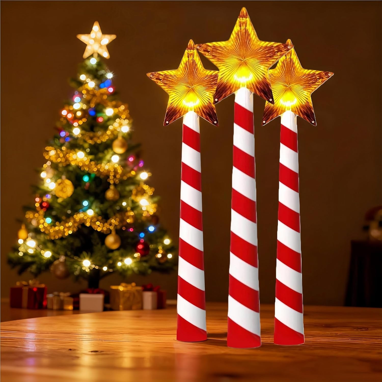 Wireless Remote Control, Star Glowing Christmas Tree Light Control Wand ...