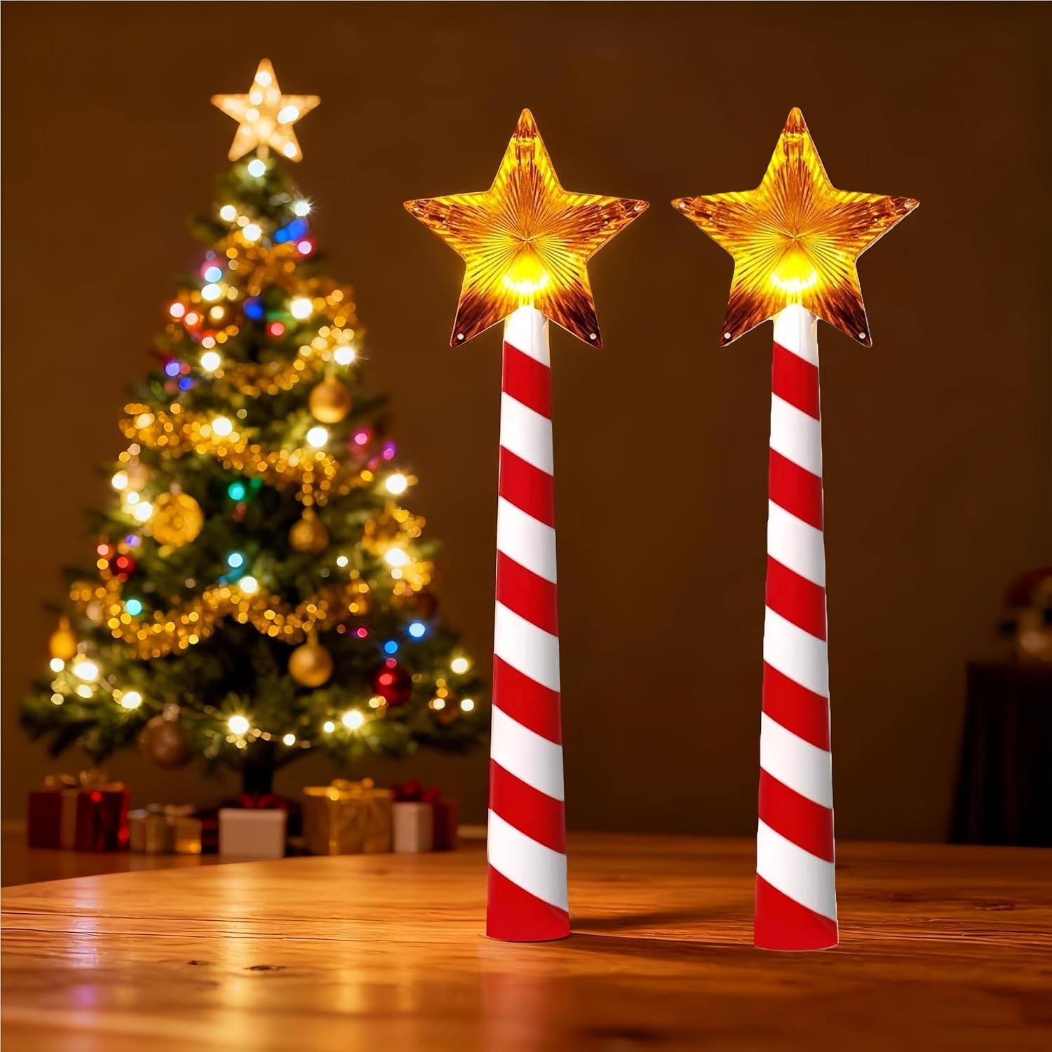 Wireless Remote Control, Star Glowing Christmas Tree Light Control Wand ...