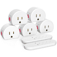 Surnice Wireless Remote Control Outlets, 10A/1200W, 5 Sockets + 2 ...