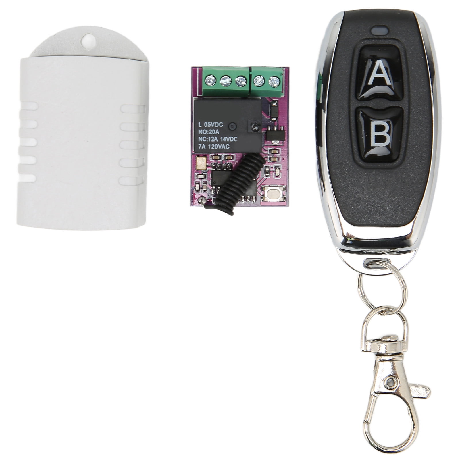 Wireless Remote Control Switch, 20A Relay, Easy Setup, Secure Learning Codes, Ideal For Lights ...
