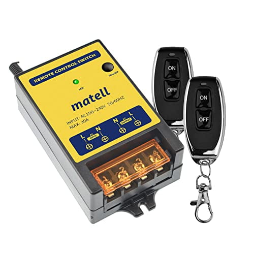 Wireless Remote Control Switch AC 110V/120V/220V/240V 30A Relay RF Remote Control Light Switches ...