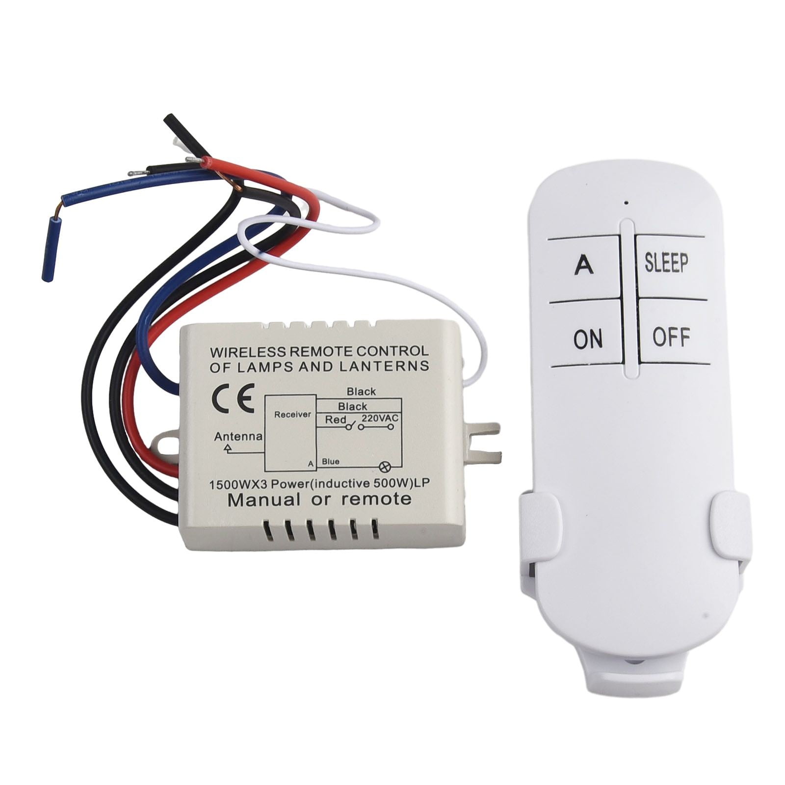 Wireless Remote Control Switch for Light Fixtures, 220V ON/OFF Receiver ...