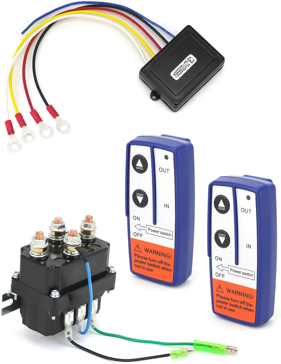 Wireless Remote Control Winch Kit - 12V 250A Solenoid Relay Contactor+ 2pcs Wireless Winch ...