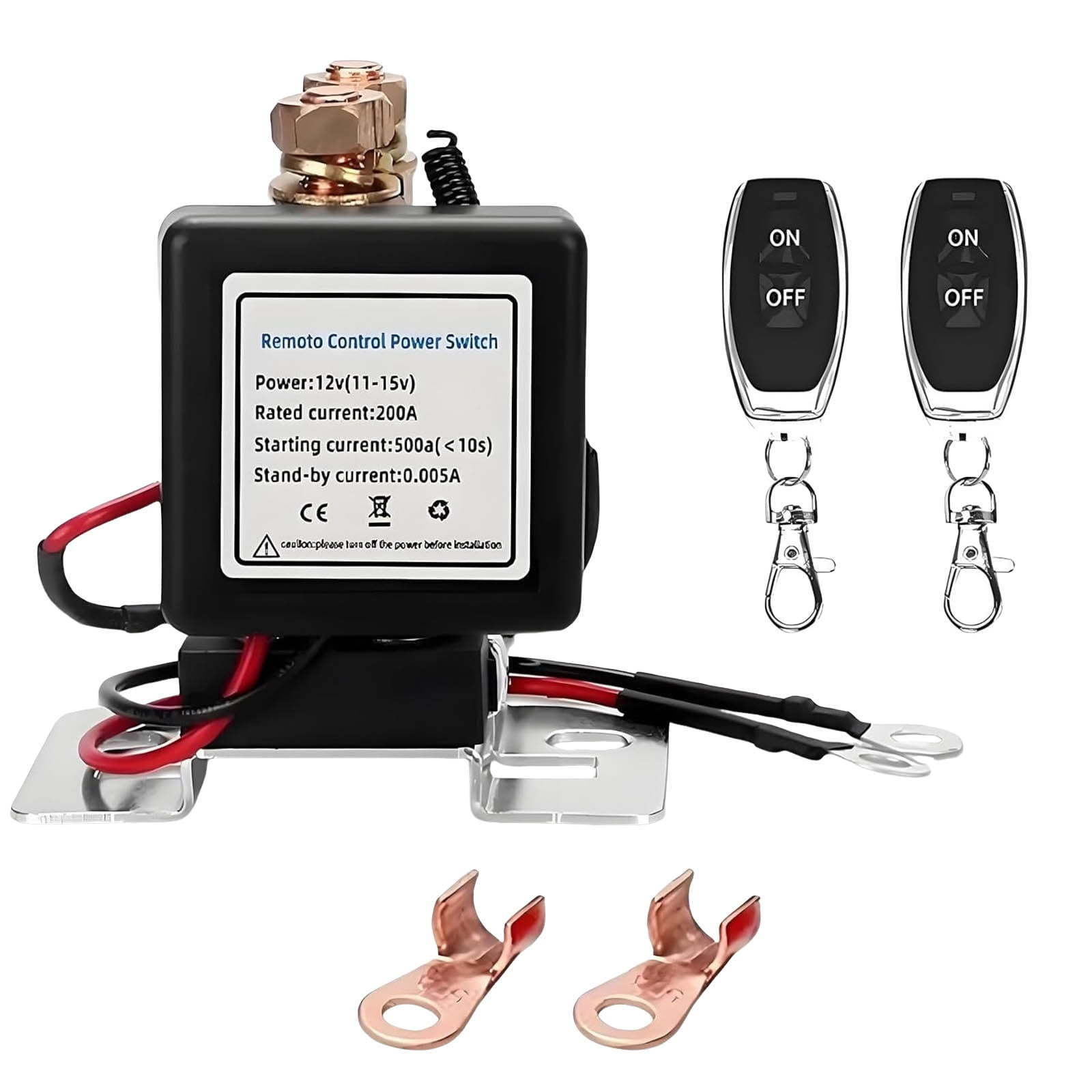 Wireless Remote Control for 12V/24V Battery RelayRemote Start Engine ...