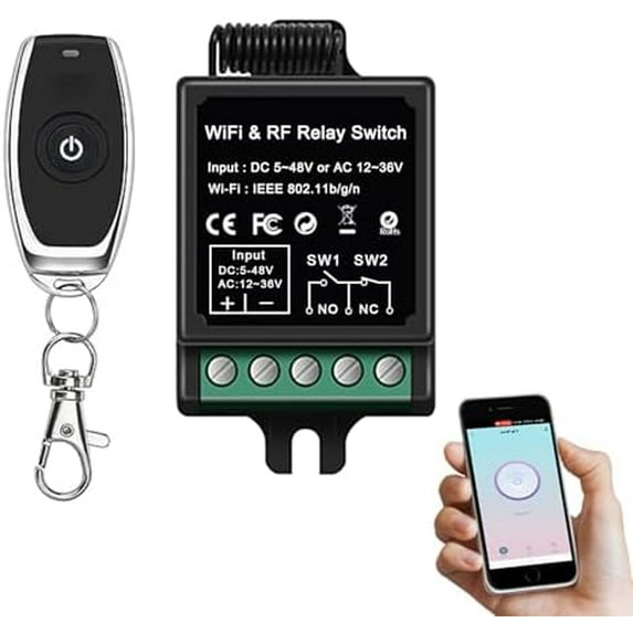 Wireless Remote Switch - Remote + App Dual Control for Door Systems ...