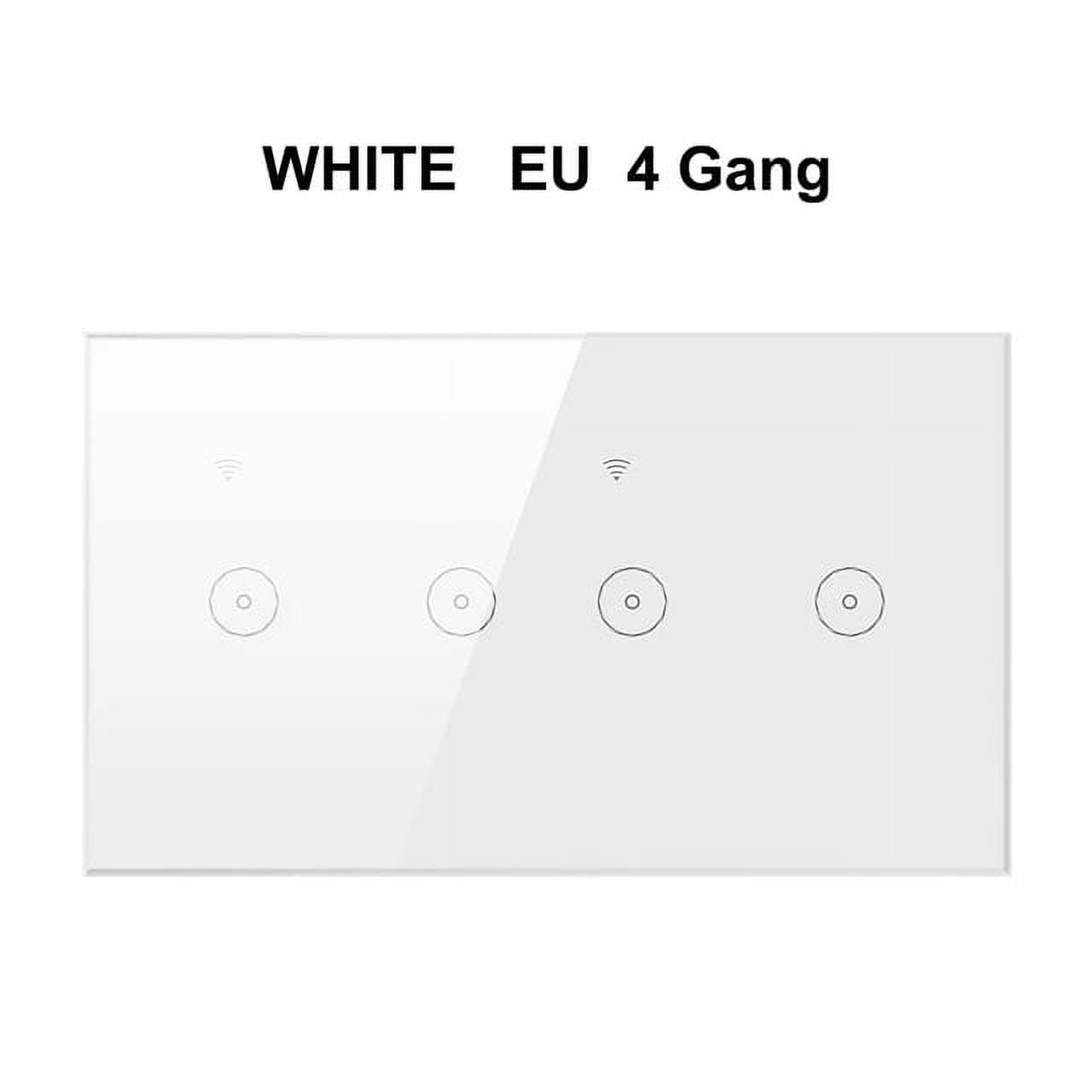 Wireless Remote Wall Smart Light Touch Switch EU 4/5/6 Gang Switch ...
