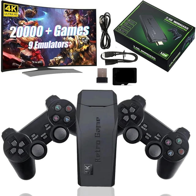 Wireless Retro Game Console, Retro Gaming Stick, Plug and Play Video Games for TV, Game Consoles ...