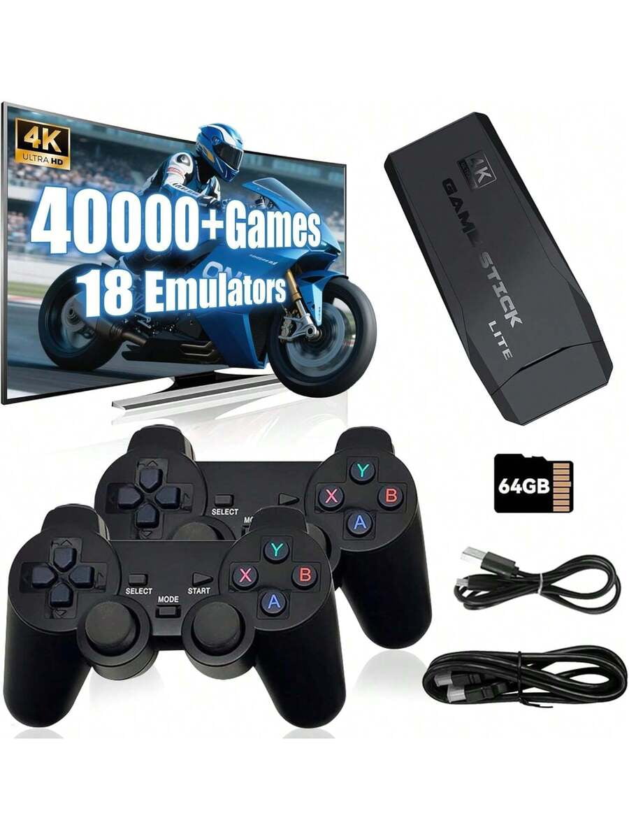 Wireless Retro Handheld Game Console Stick - 20000+ Built-In Games, 18 ...