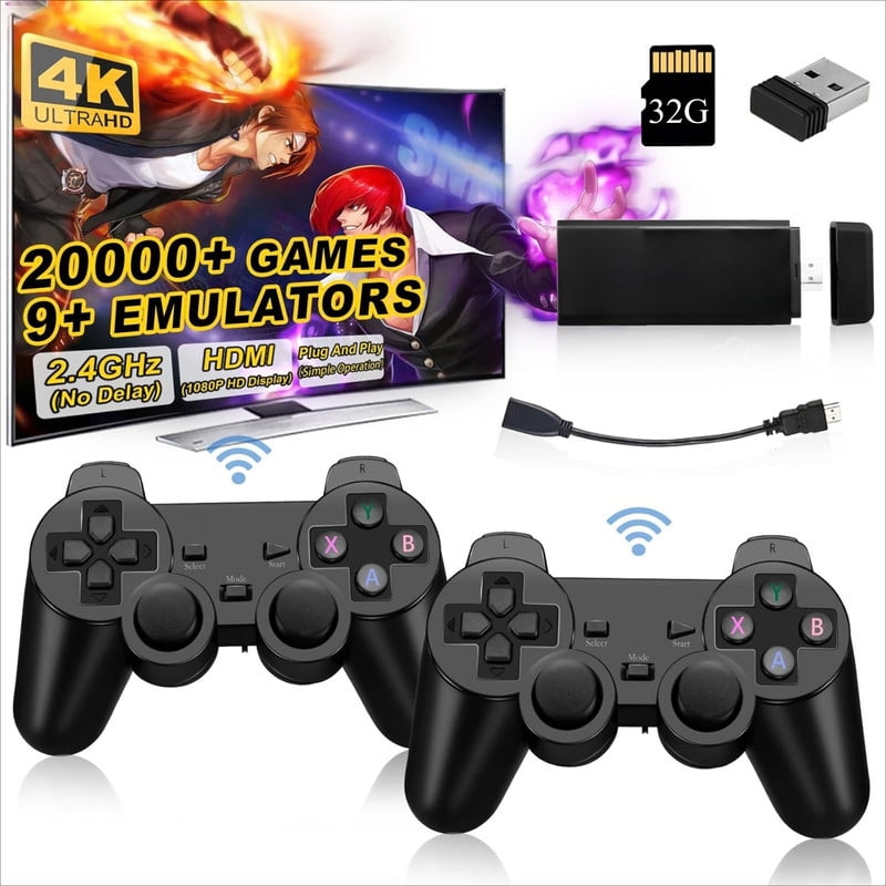 Wireless Retro, Retro Stick with Built-in 9 Emulators, 20,000+, 4K HDMI ...
