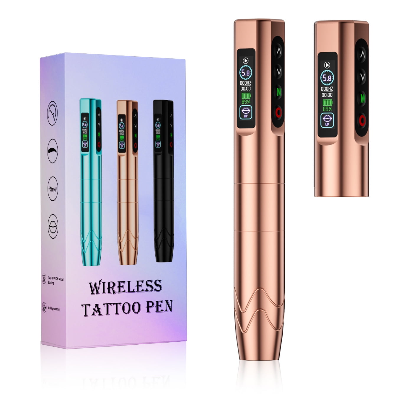 Wireless Rotary Tättoo Pen Kit - Professional Cordless Tättoo Machine ...