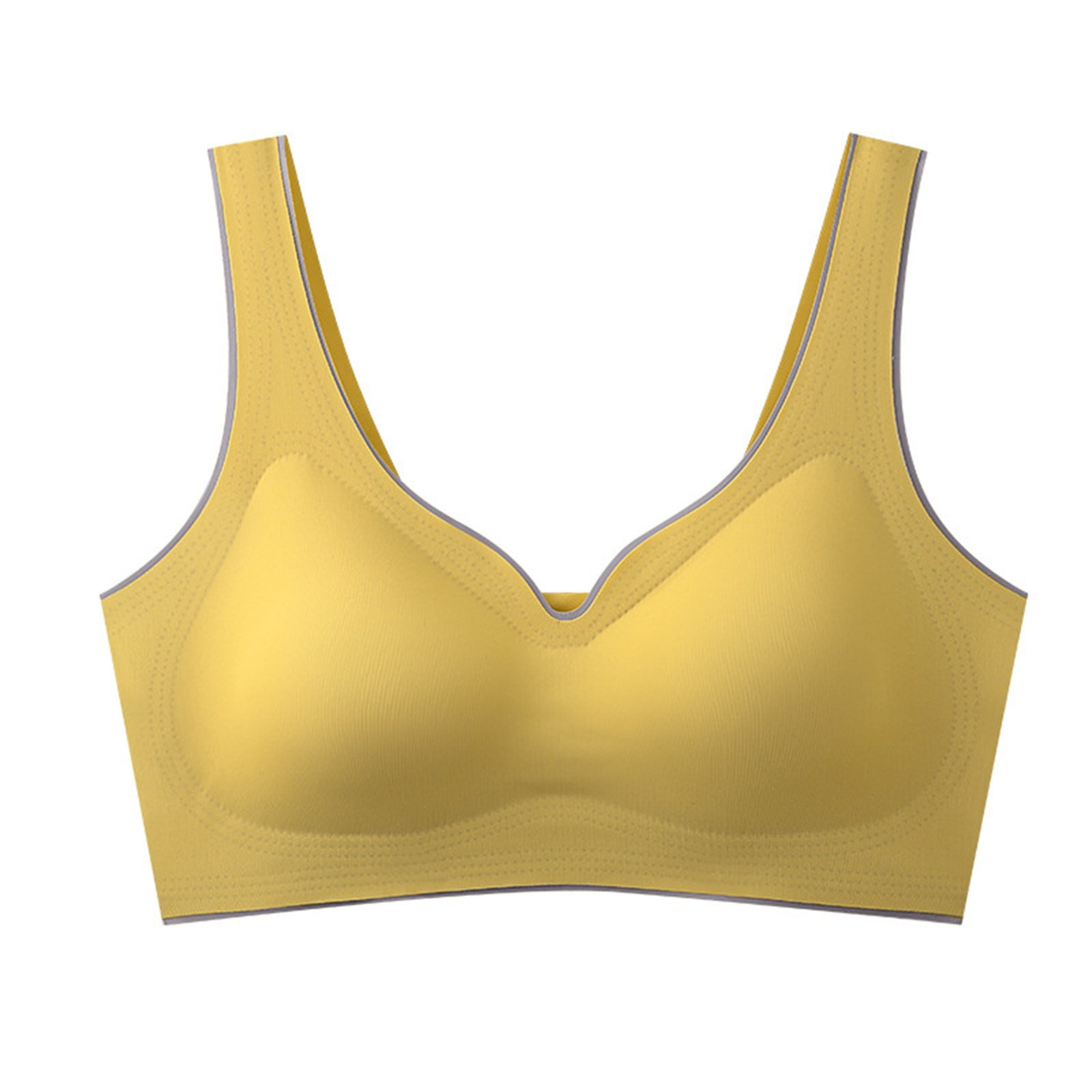 Wireless Running Sports Bras For Women Cute Spaghetti Strap Ribbed Tank