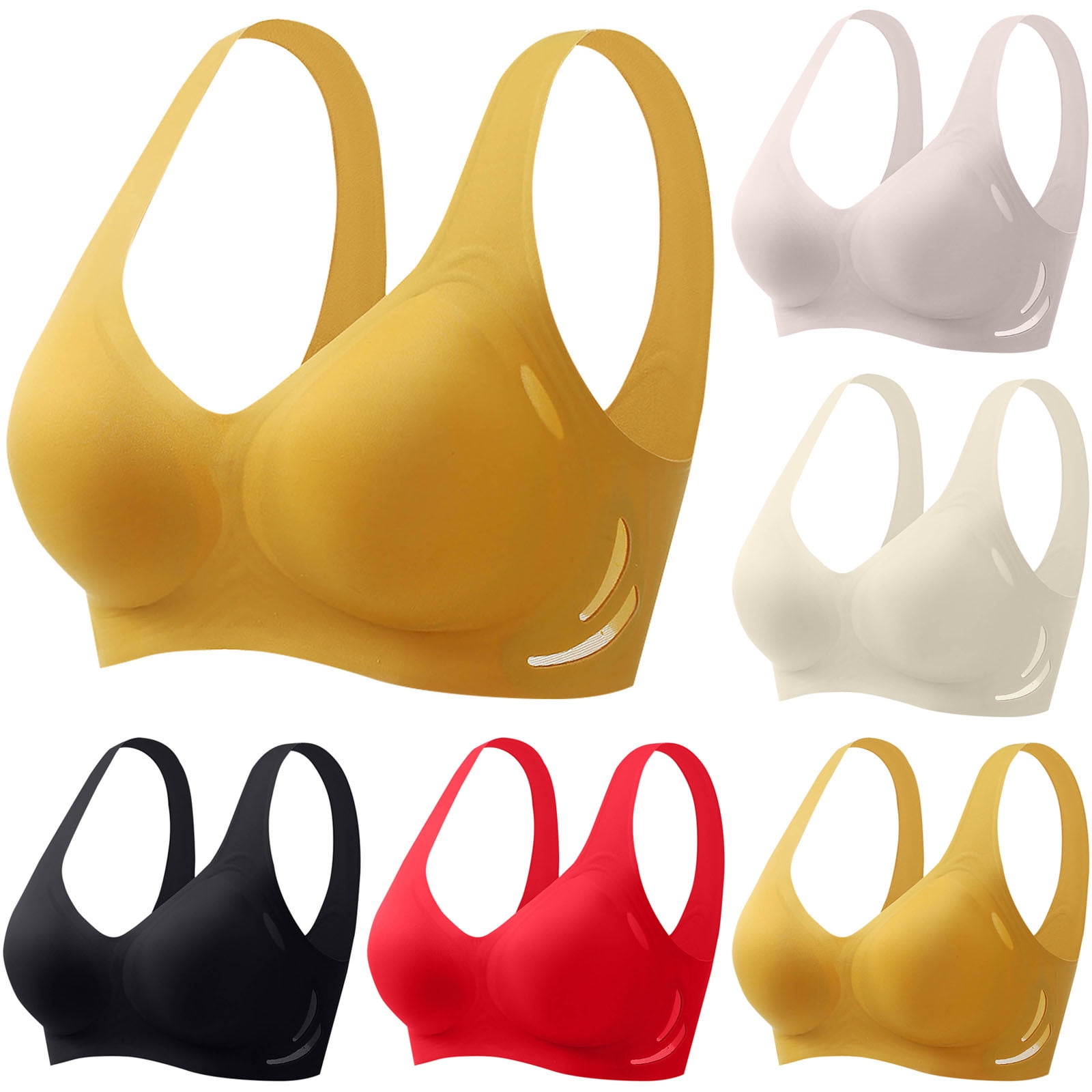 Wireless Seamless Bra: Soft Support, Gathering Design for Women ...