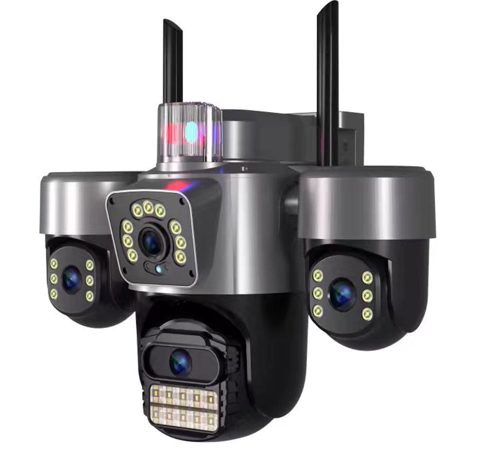 Wireless Security Camera Outdoor, 3 Adjustable Lenses, 360° Coverage ...