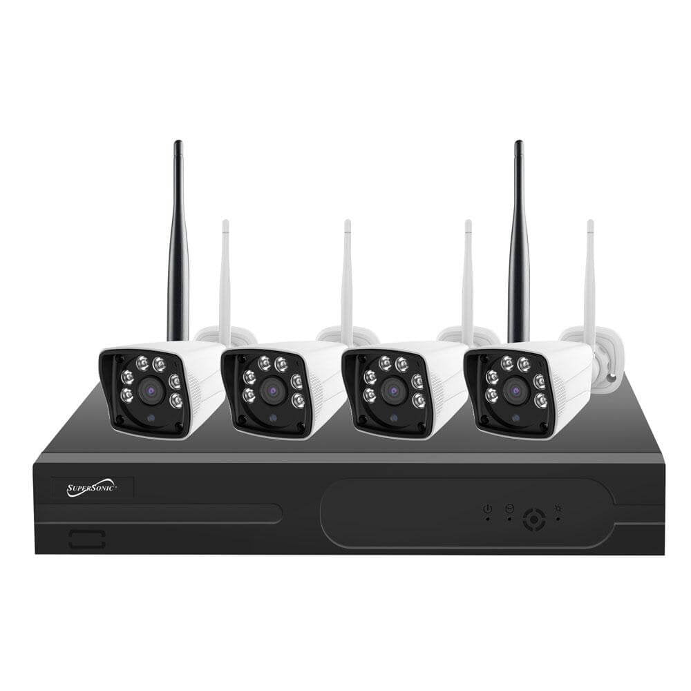 Supersonic Wireless Security Camera System, 4x FHD Indoor Outdoor ...