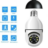 WIFI Security Camera, E27 Light Bulb 1080P HD, Infrared Night Vision ...