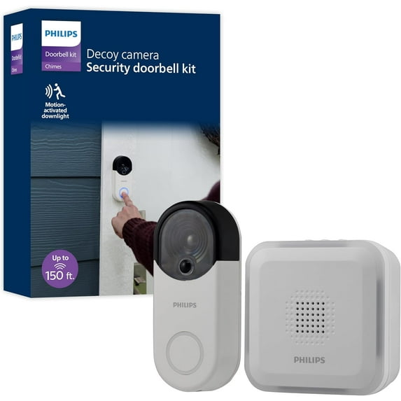 Wireless Security Doorbell Chime Kit, Decoy Doorbell Camera, Motion ...