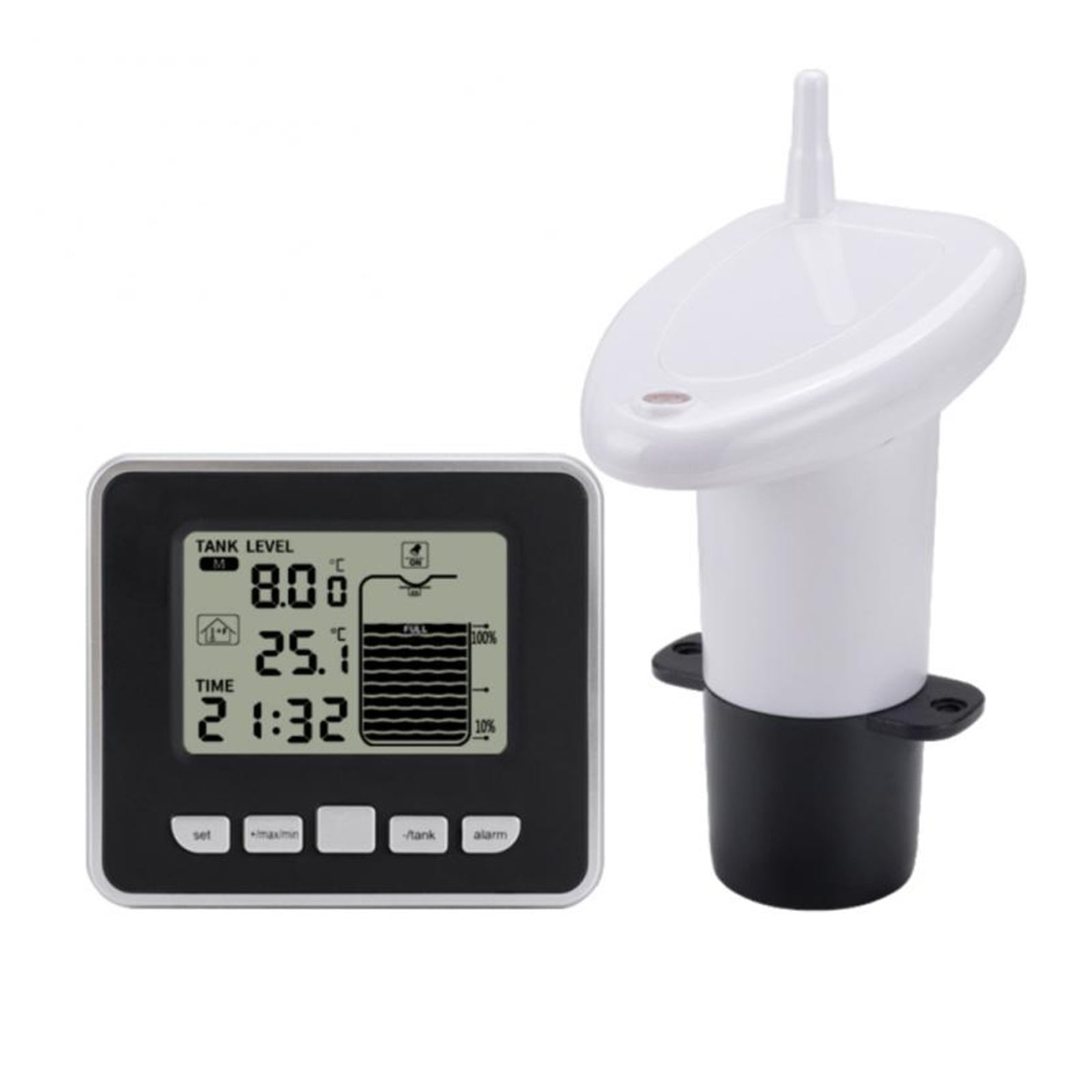 Wireless Sensor Transmitter Indoor Water Level Gauge Ultrasonic ...