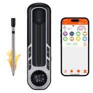 ThermoPro TempSpike Wireless Meat Thermometer, 500FT Bluetooth, LED ...