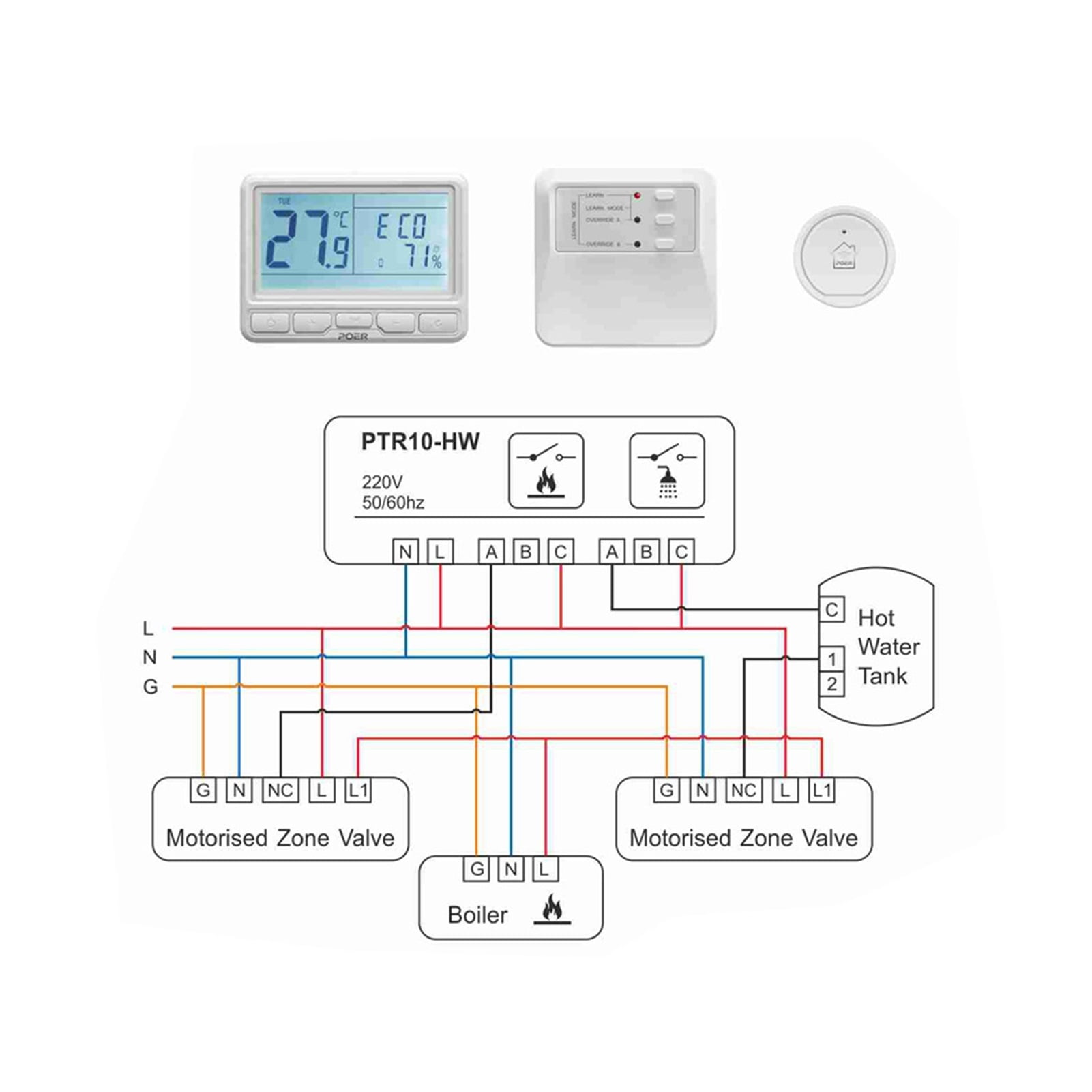 Wireless Smart Room Wifi Thermostat Temperature Controller For Hot ...
