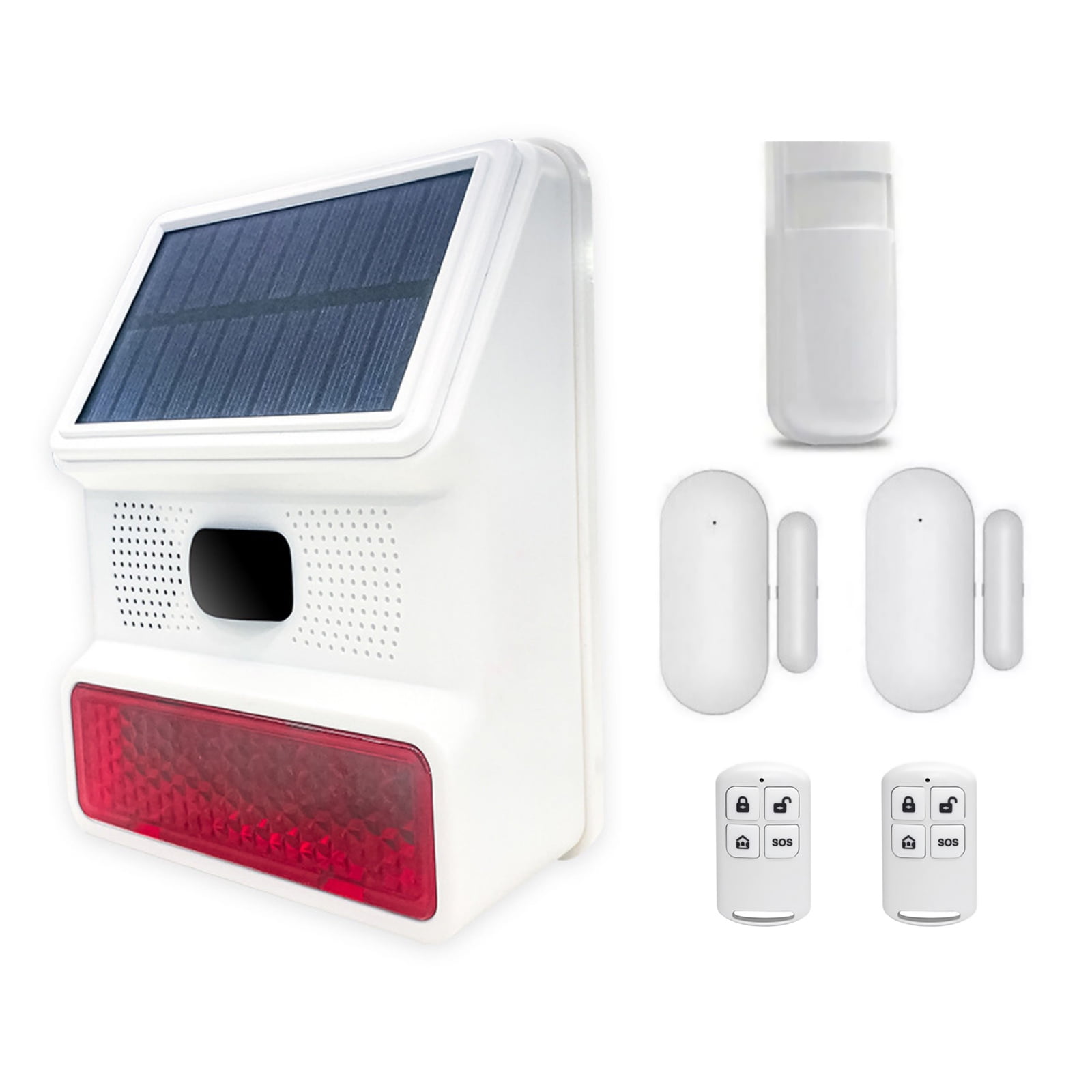 Wireless Solar Alarm Kit for Comprehensive Security Motion Detector ...