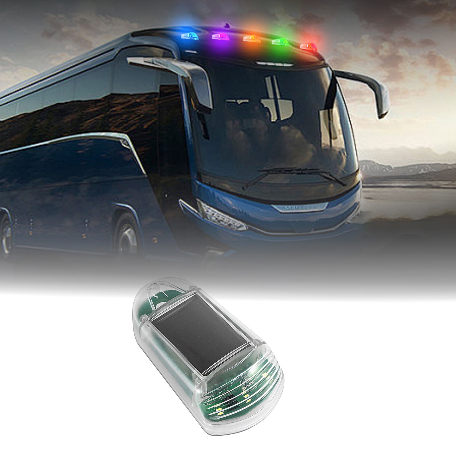 Wireless Solar Cab Lights 2024 New Punch Solar Powered Cab Lights 7 ...