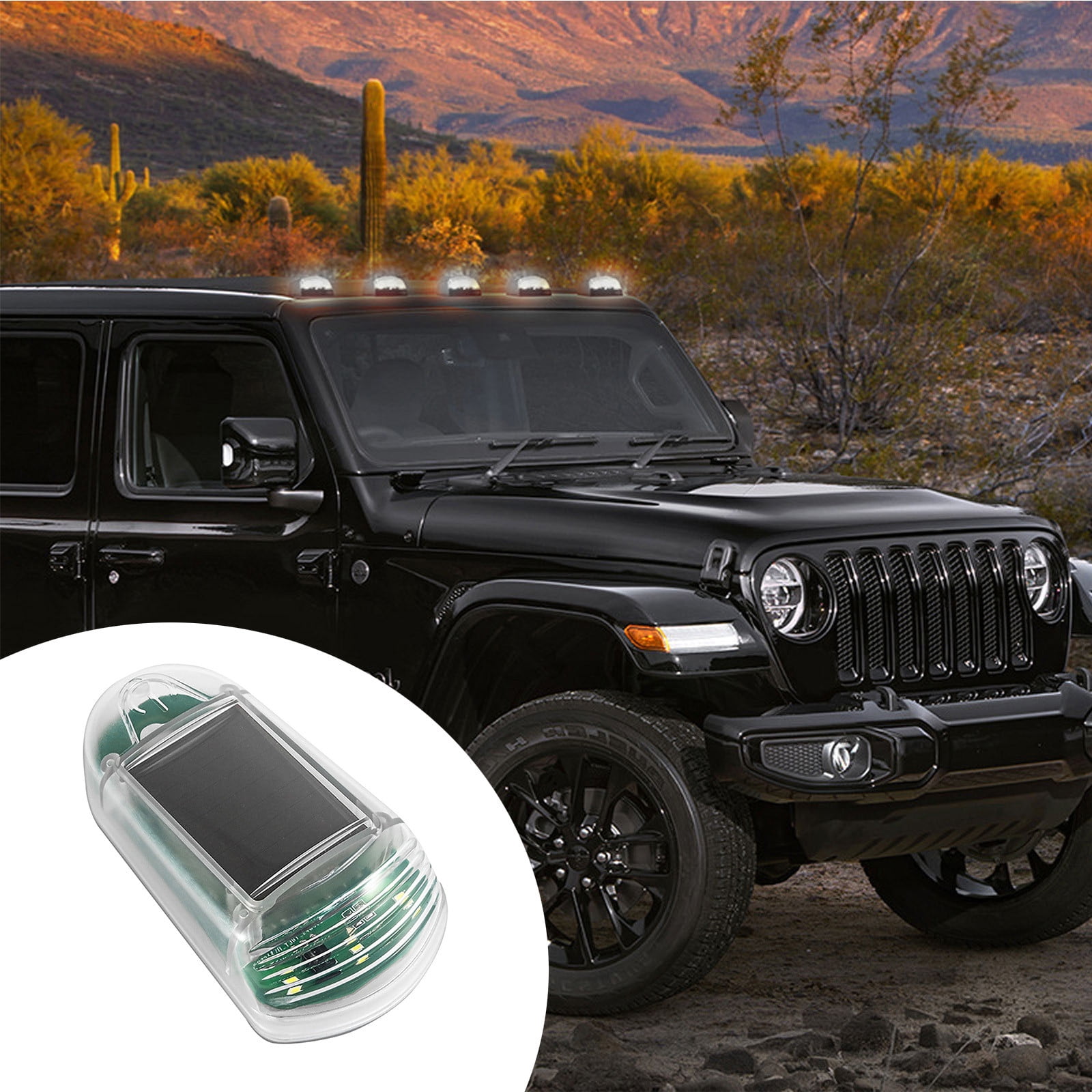 Wireless Solar Cab Lights 2024 New Punch Solar Powered Cab Lights 7 ...