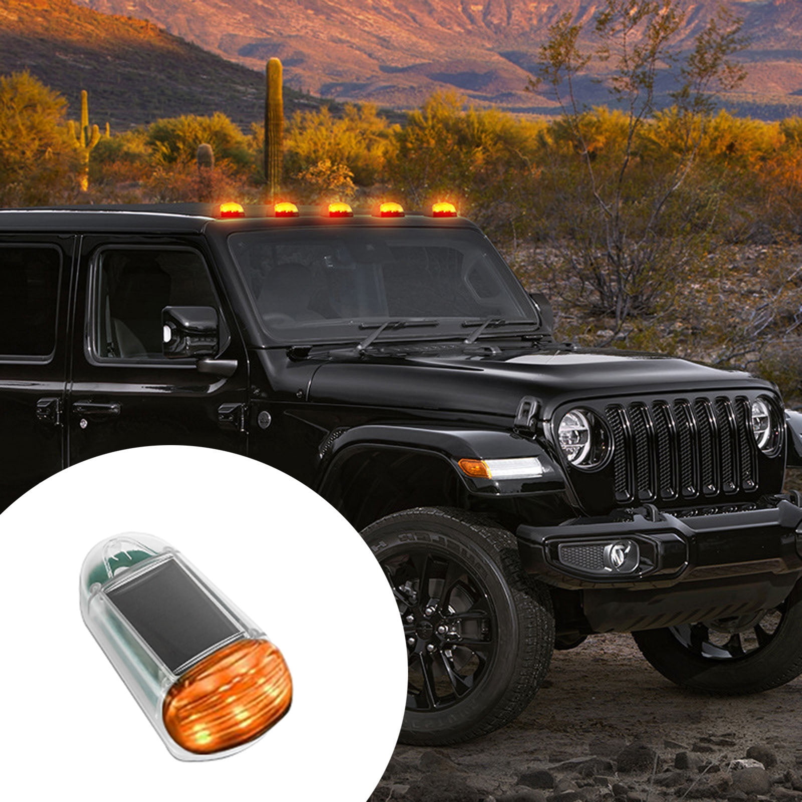 Wireless Solar Cab Lights 2024 New Punch Solar Powered Cab Lights 7 ...