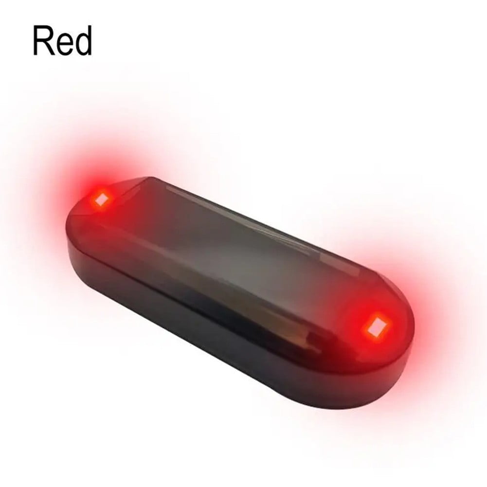 Wireless Solar Car Alarm Light Simulated Anti-Theft Caution Flashing ...