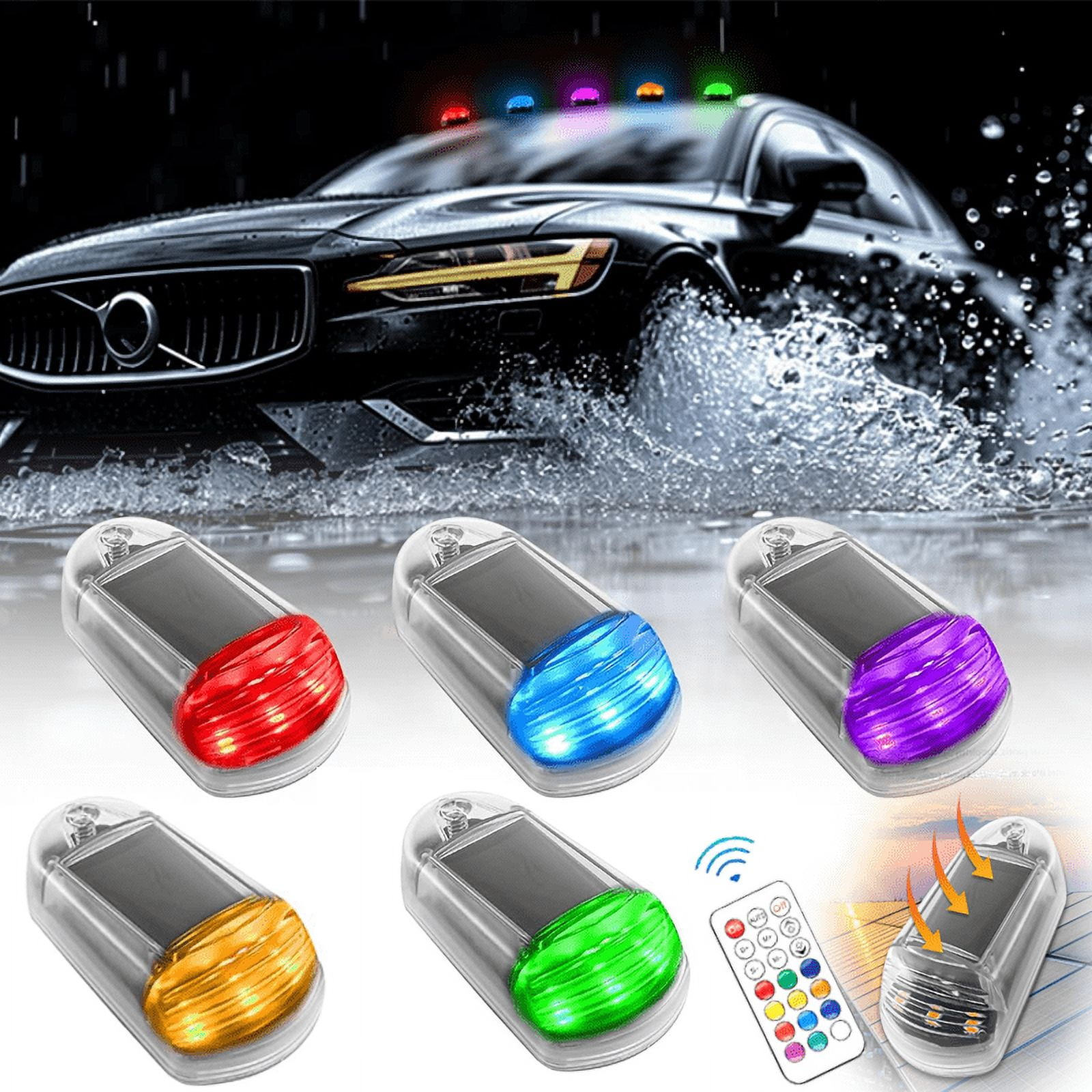 Wireless Solar Powered Cab Lights,No Drill Cab Lights,7 Colors App ...