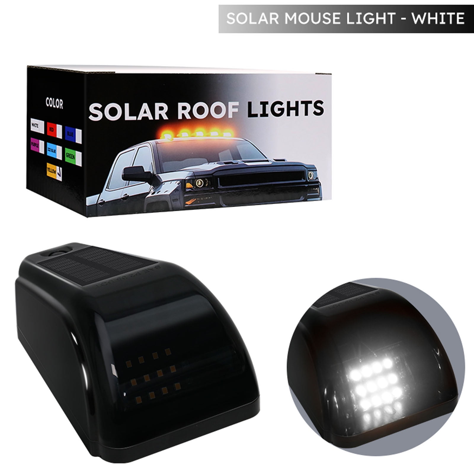 Wireless Solar Powered Truck Cab Roof Lights, LED Cab Marker Light, Top ...