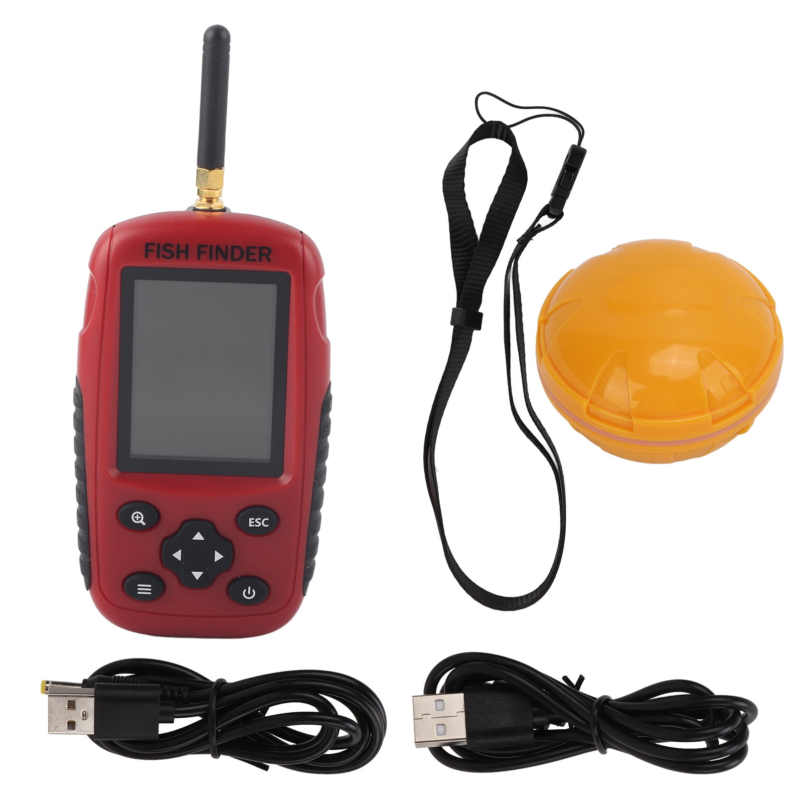 Wireless Sonar Fish Finder - Portable Handheld LCD Display Visual Fish ...