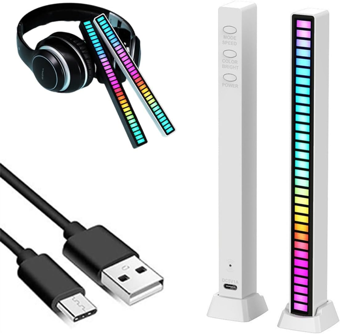 Wireless Sound Activated RGB Light Bar, Sound Reactive LED Lights That ...