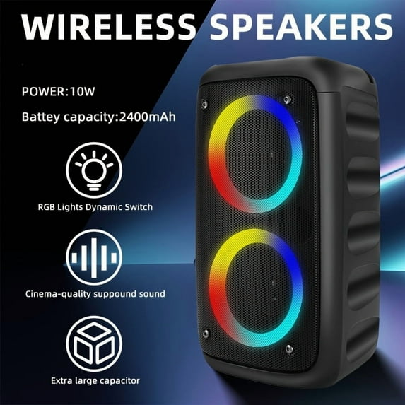 Wireless Speaker With Subwoofer, Large Boombox Speaker, Stereo Speaker ...