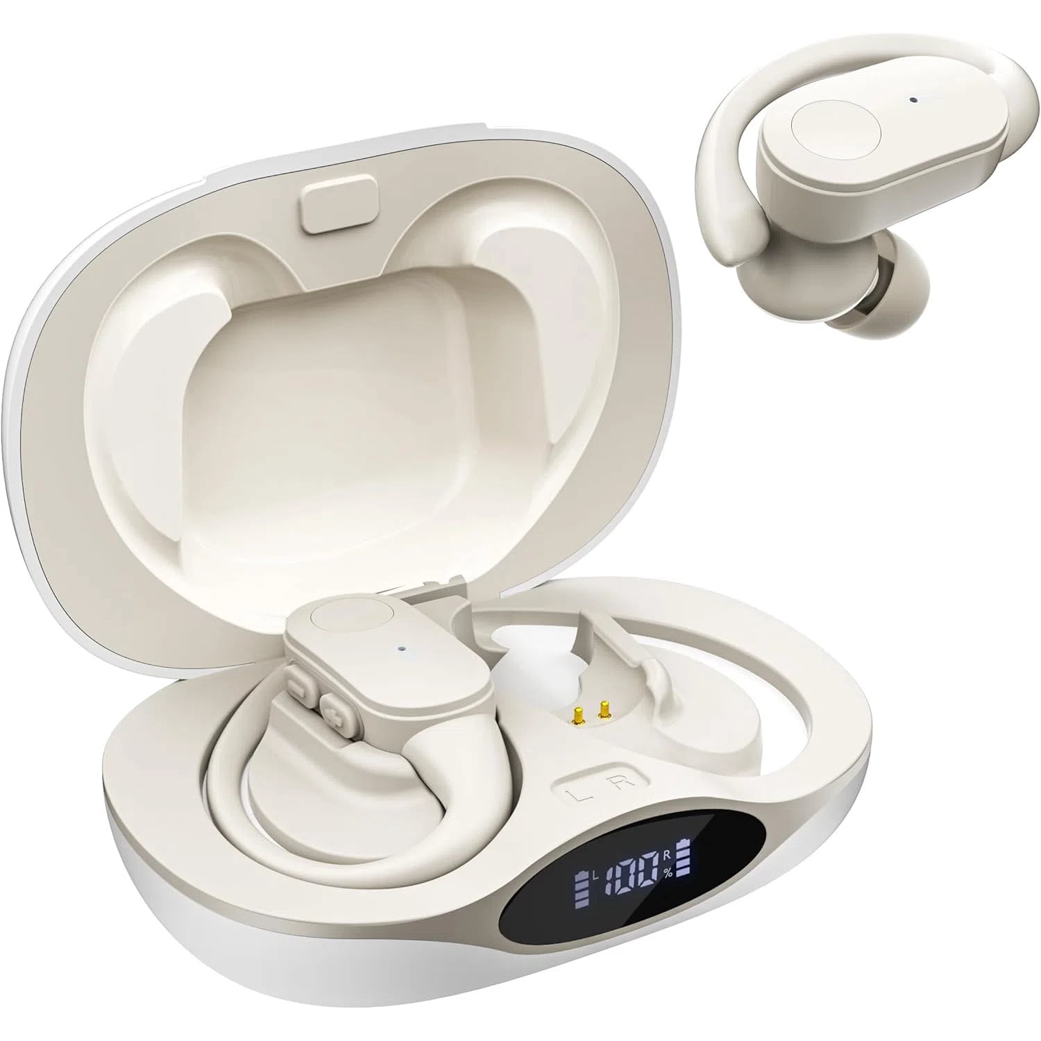Wireless Sport Earbuds 80Hrs Playtime BT5.3 with LED Display Earhooks ...