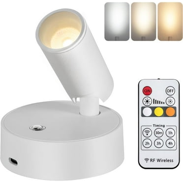 Wireless LED Spotlight Indoor With Remote Up Lights Indoor Dimmable ...