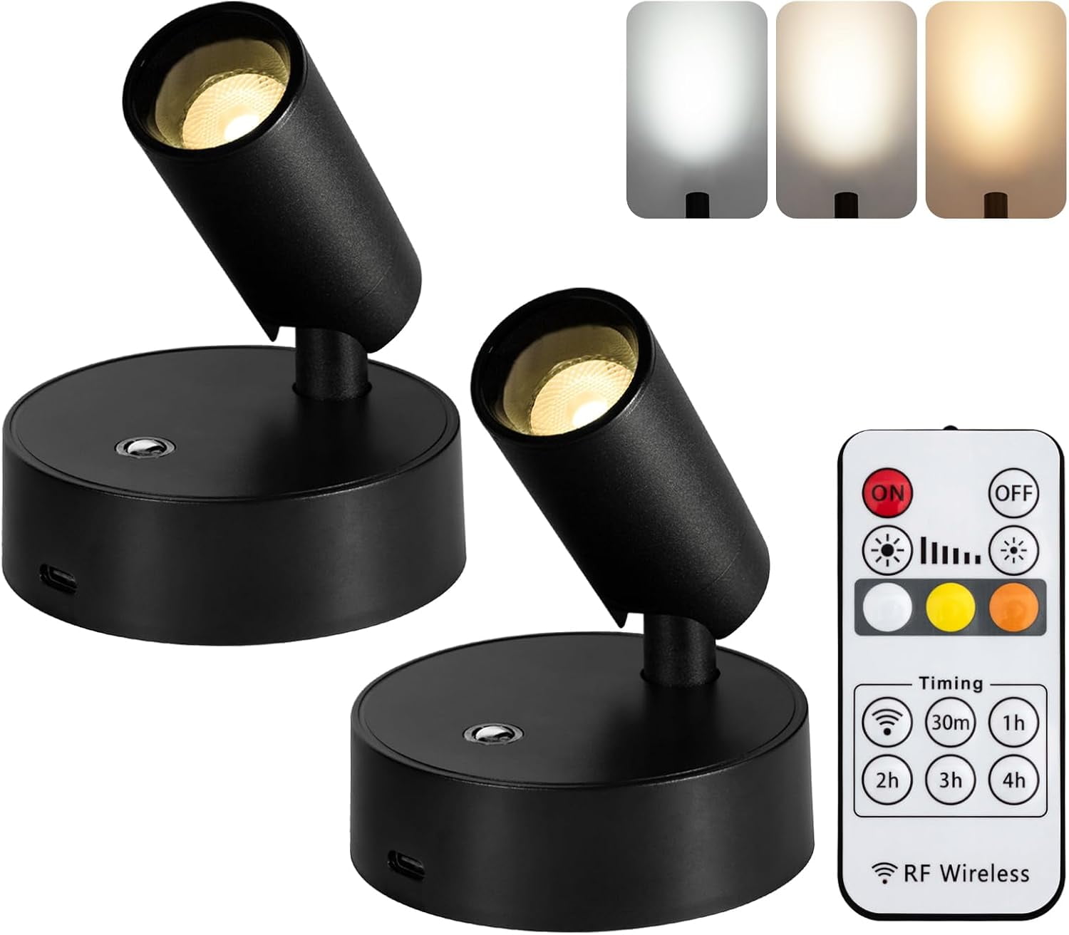 Wireless Spotlights Indoor with Remote Up Lights Indoor Picture Light ...