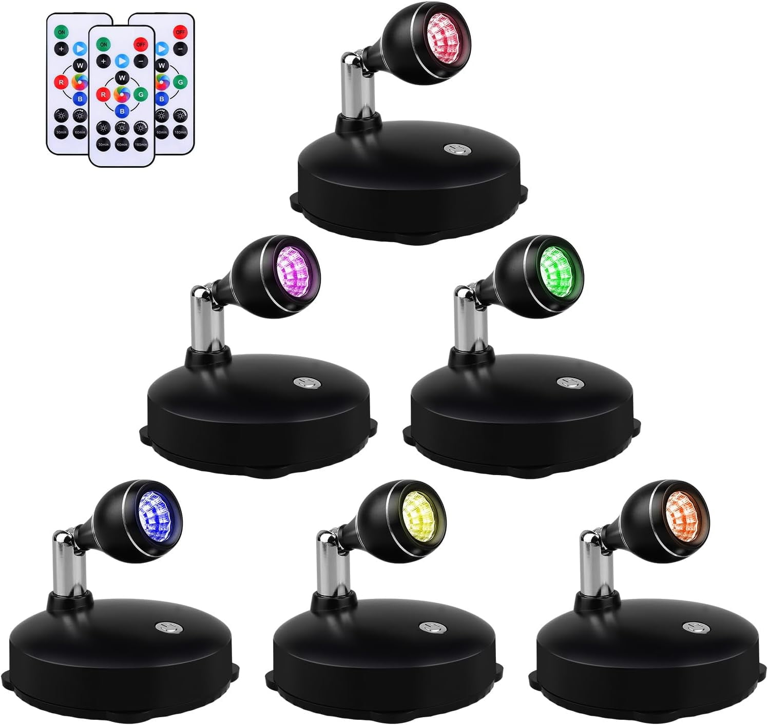 Wireless Spotlights Rechargeable Sopt Lights Indoor with Remote,16 ...