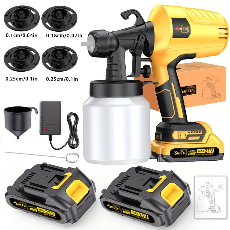 Wireless Spray Gun with Nozzle -1500mAh Rechargeable Battery, Capacity ...