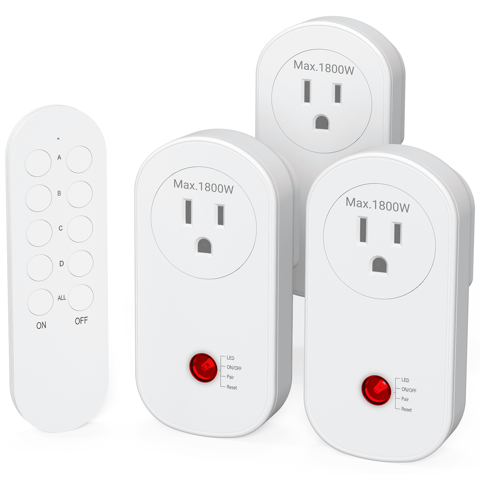 Surnice Wireless Power Switch Set: Smart Electrical Control, 130ft ...