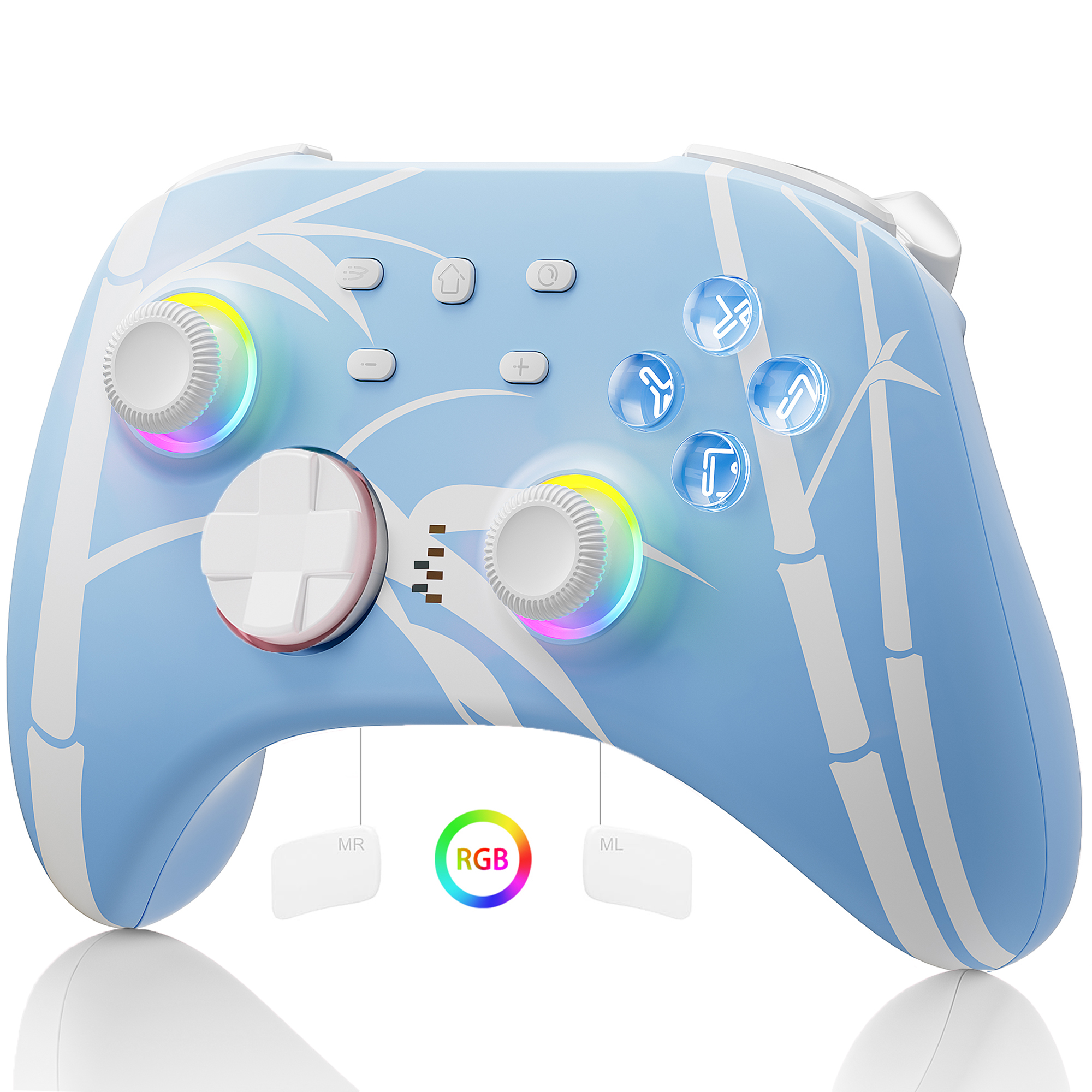 Wireless Switch Pro Controller Blue with Hall Effect Joysticks Triggers ...