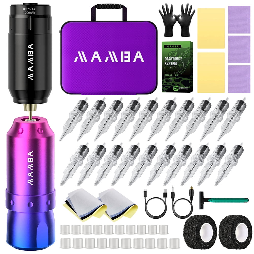 Wireless Tättoo Pen Kit – Bigtrek Rotary Pen with 12000RPM Custom Motor ...